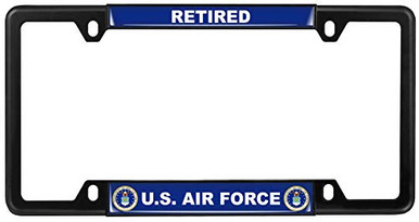 US Air Force Retired Domed CustomMade Personalized Narrow Thin Top 4 ...