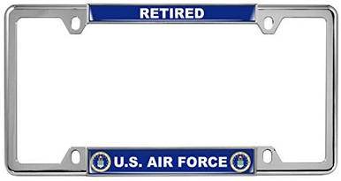 US Air Force Retired Domed CustomMade Personalized Narrow Thin Top 4 ...