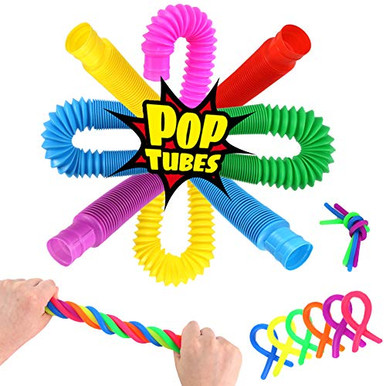 3 otters Pop Tube Toys 15 PCS Sensory Toys Set Fidget Tube Sensory ...