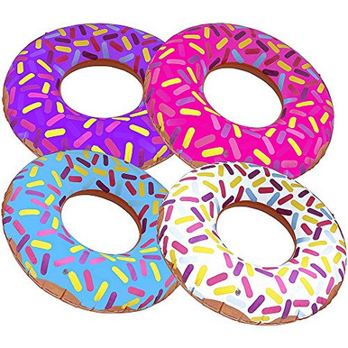ArtCreativity 16 Inch Donut Inflates Set of 4 Colorful Inflatable ...