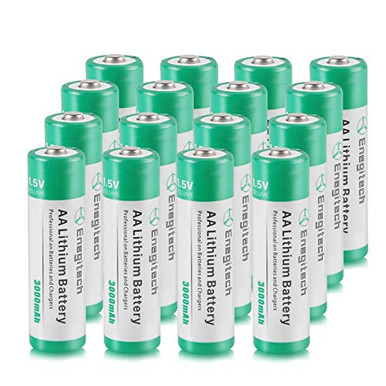 AA Lithium Battery 16 Pack Enegitech 3000mAh 15V Double A Longlasing Li ...