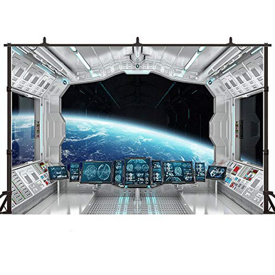 Felizotos White Spaceship Backdrop Outer Space Station Spacecraft ...