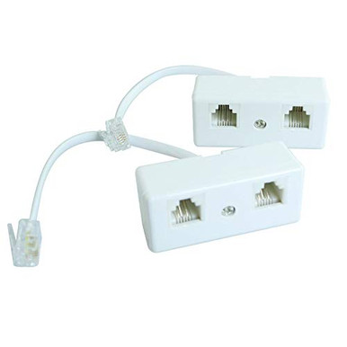 Longdex Two Way Telephone Splitter 2PCS RJ11 6P4C TelephonePhone Line 1 ...