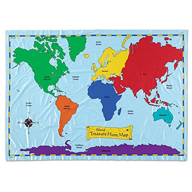 Learning Resources World Treasure Hunt Map - Warehousesoverstock