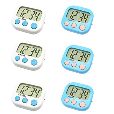 6 Pack Digital Timer for Teacher Small Timers for Kids Magnetic Back ...