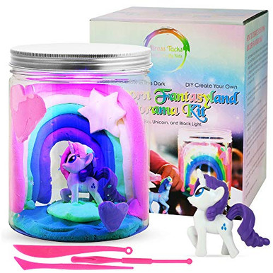 Brass Tacks Glow in The Dark Unicorn Fantasyland Diorama Craft Kit with ...