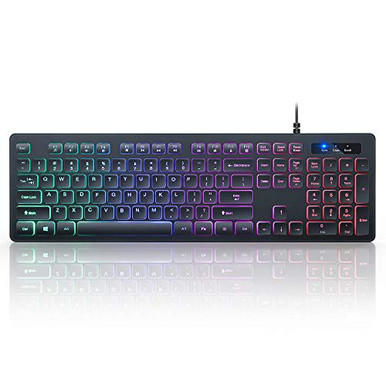 Wired Backlit Keyboard seenda Slim USB Illuminated Wired Keyboard with ...