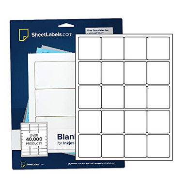 2 x 2 Labels from SheetLabelscom Laser or Inkjet Printable Easy to Peel ...