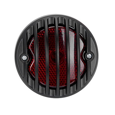 TASWK 4 Custom Black Motorcycle Billet Aluminum Grille Ribbed Round ...