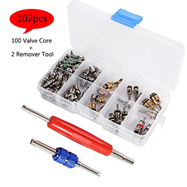 Car Air Conditioning Valve Core Kit Auto AC Repair Complete Tool Box ...