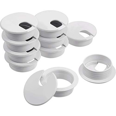 Desk Grommet Plastic Desk Cord Cable Hole Cover Grommet for Computer ...