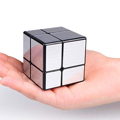 Cuberspeed 2x2 Mirror Black Body with Silver Magic Cube Mirror Silver ...