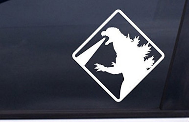 Godzilla 4 Warning Logo Sign Decal Sticker for Cars Laptops Tablets ...