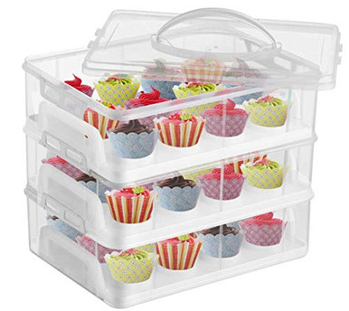 DuraCasa Cupcake Carrier Cupcake Holder Premium Upgraded Model Store up ...