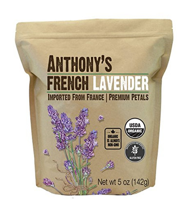 Anthony's Organic French Lavender Petals, 5 oz, Extra Grade, Dried ...