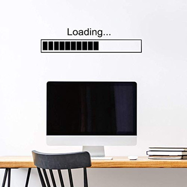 Vinyl Wall Art Decal - Loading Bar - 7 x 30 - Trendy Cool Modern Home ...
