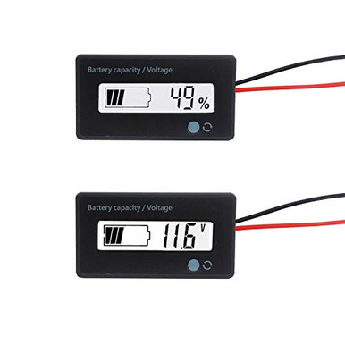 12V 24V 36V 48V Battery Meter Battery Capacity Voltage Indicator Lead ...