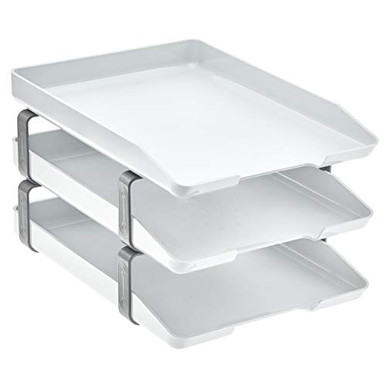 Acrimet Traditional Letter Tray 3 Tier Front Load Plastic Desktop File ...