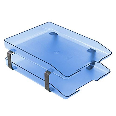 Acrimet Traditional Letter Tray 2 Tier Front Load Plastic Desktop File ...