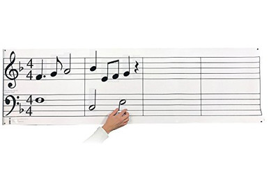 Dry Erase Music Grand Staff Laminated Poster Reusable Notes Symbols 61 ...
