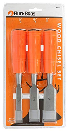 Buck Brothers 120203K 3-Piece Wood Chisel Set With Acetate Handles 12 ...