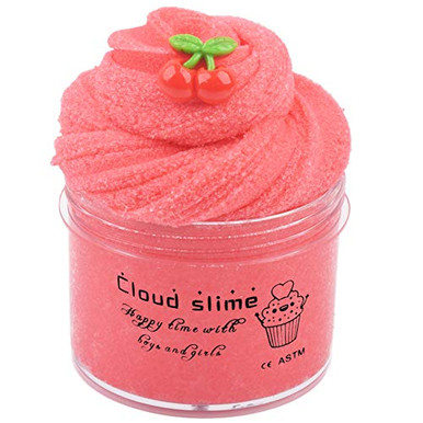Red Cherry Cloud Slime Scented Butter Floam Slime Stretchy Birthday ...