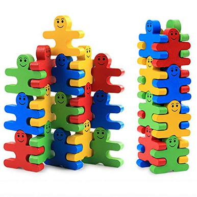 Umbresen Wood Balance Building Blocks Stacking Games Toys for Kids ...