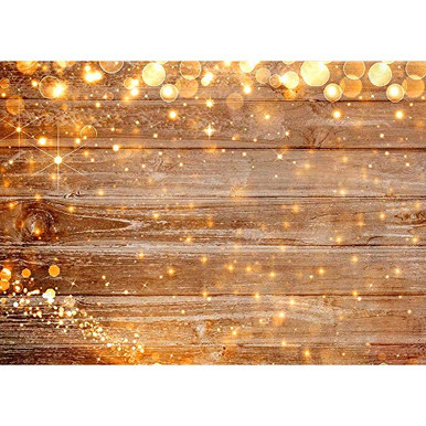 Allenjoy Rustic Wood Gold Glitter Photography Backdrop Shining Lights ...