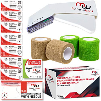 Sterile Suture Thread with Needle Disposable Skin Stapler Self Adhesive ...
