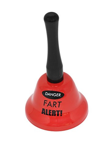 Home-X Danger Fart Alert Hand Bell Makes an Excellent Gag Gift Red and ...