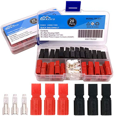 Zixtec 20 Pair 45AMP Quick Disconnect Power Terminals Connectors Red ...