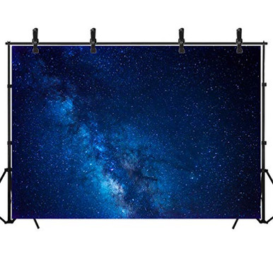 Sensfun 7x5ft Galaxy Party Backdrop Stary Night Blue Sky Space Theme ...
