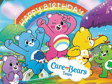 The Care Bears Birthday Banner Party Supplies Photo Studio Backdrop ...
