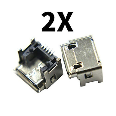 2X Micro USB Connector Charging Port Female Type SMT Solder Soldering ...