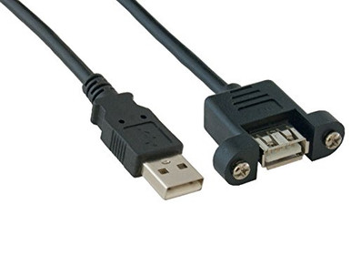 Cable Leader USB 20 Panel-Mount Type A Male to Type A Female Cable 1 ...