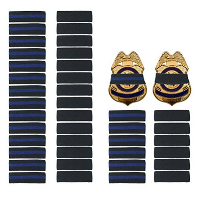 40 Pack 12 Police Mourning Band Stripe Police Officer Badge Shield ...