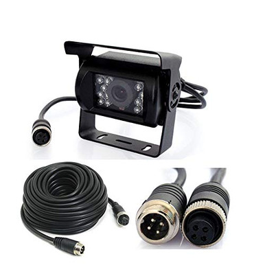 4 Pin Vehicle Backup Camera 12V-24V18 LED IR Night Vision CCD Car Rear ...