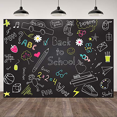 7×5ft Back to School Blackboard Backdrop for Photography Chalk Stick ...