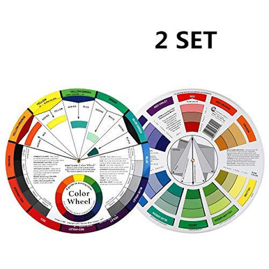 2 Set Color Mixing Guides Plus Creative Color Wheel with Color Sectors ...