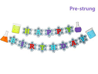 Science Party Happy Birthday Banner Mad Science Party Decorations ...