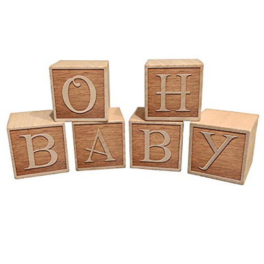 Oh Baby Building Block Baby Shower Table Top centerpiece Decoration ...