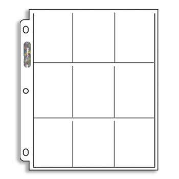 25 Twenty-Five 9-Pocket Pages For Baseball Cards Football Cards etc ...