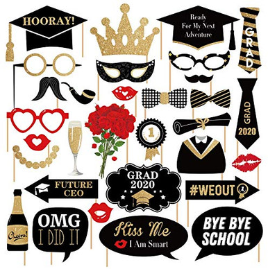 2020 Graduation Photo Booth Props Selfie Photo Backdrop Graduation ...