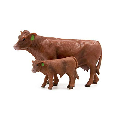 Red Angus Cow and Calf Toys -- Farm Animal Toys Set Cattle Toys Bundle ...