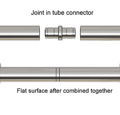 DIYHD Sliding Barn Door Stainless Steel Tube Joint in Connector ...