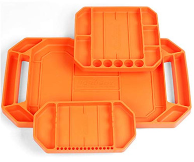 HORUSDY 3PC Large Non-Slip Flexible Tool Tray | Tool Organizer | Tool ...