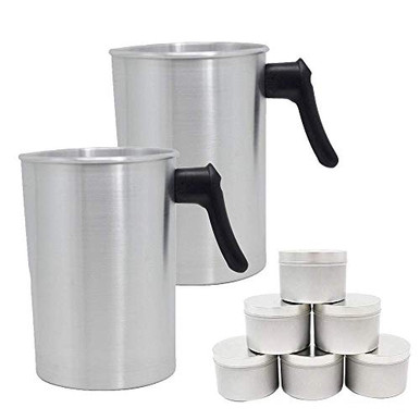 2 Pack, Light Candle Making Pouring Pot,4 pounds & 6 8 oz Candle Tins ...