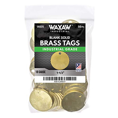 150 Solid Brass Stamping Tags 50 Pack Industrial Grade 0040 Blank Chits ...