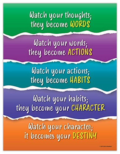 Inspirational Posters for Classroom and Office Watch Your Thoughts ...