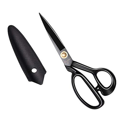 WUTA Professional Scissors wLeather Case for Cutting Leather Fabric ...
